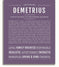 Demetrius | Name Art Print – Name Stories