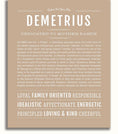 Demetrius Personalized Name Meaning Art Prints – Name Stories