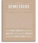 Demetrius | Name Art Print – Name Stories