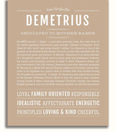 Demetrius | Name Art Print – Name Stories