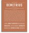 Demetrius | Name Art Print – Name Stories