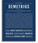 Demetrius | Name Art Print – Name Stories