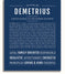 Demetrius | Name Art Print – Name Stories