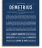 Demetrius | Name Art Print – Name Stories