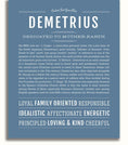 Demetrius | Name Art Print – Name Stories