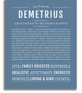 Demetrius | Name Art Print – Name Stories