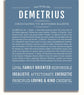 Demetrius | Name Art Print – Name Stories