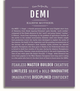 Demi | Name Art Print – Name Stories