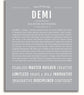 Demi | Name Art Print – Name Stories