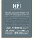 Demi | Name Art Print – Name Stories