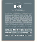Demi | Name Art Print – Name Stories