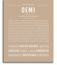 Demi | Name Art Print – Name Stories