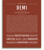Demi | Name Art Print – Name Stories