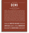 Demi | Name Art Print – Name Stories