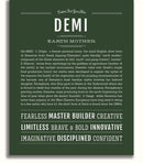 Demi | Name Art Print – Name Stories
