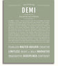 Demi | Name Art Print – Name Stories