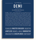 Demi | Name Art Print – Name Stories