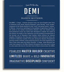 Demi | Name Art Print – Name Stories
