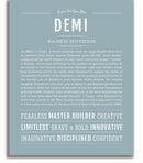 Demi | Name Art Print – Name Stories