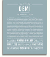Demi | Name Art Print – Name Stories