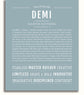 Demi | Name Art Print – Name Stories