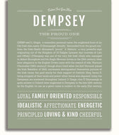 Dempsey | Name Art Print – Name Stories