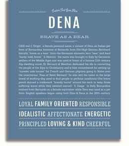Dena | Name Art Print – Name Stories