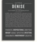 Denise Personalized Name Meaning Art Prints – Name Stories