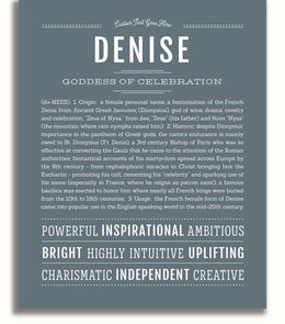 Denise | Name Art Print – Name Stories