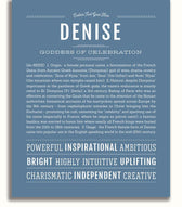 Denise Personalized Name Meaning Art Prints – Name Stories