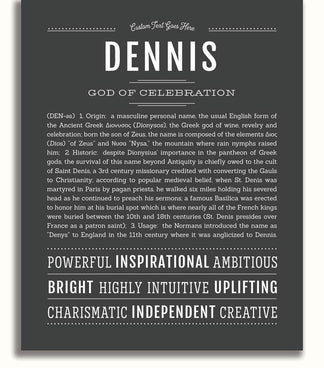 Dennis | Name Art Print – Name Stories
