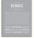Dennis | Name Art Print – Name Stories