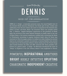 Dennis | Name Art Print – Name Stories