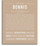 Dennis | Name Art Print – Name Stories