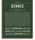 Dennis Personalized Name Meaning Art Prints – Name Stories