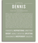 Dennis Personalized Name Meaning Art Prints – Name Stories