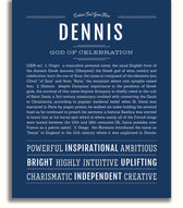 Dennis | Name Art Print – Name Stories
