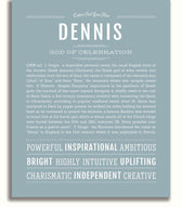 Dennis Personalized Name Meaning Art Prints – Name Stories