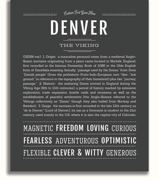 Denver | Name Art Print – Name Stories