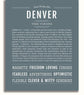 Denver Personalized Name Meaning Art Prints – Name Stories