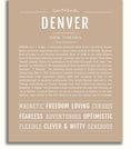 Denver | Name Art Print – Name Stories