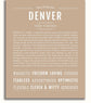 Denver | Name Art Print – Name Stories