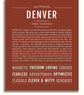 Denver | Name Art Print – Name Stories