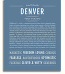 Denver | Name Art Print – Name Stories