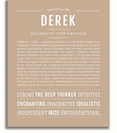 Derek Personalized Name Meaning Art Prints – Name Stories