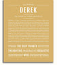 Derek Personalized Name Meaning Art Prints – Name Stories