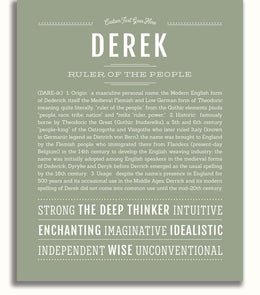 Derek | Name Art Print – Name Stories