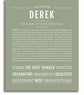 Derek | Name Art Print – Name Stories