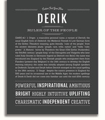 Derik | Name Art Print – Name Stories