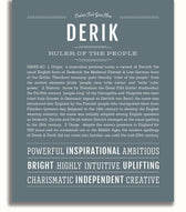 Derik | Name Art Print – Name Stories